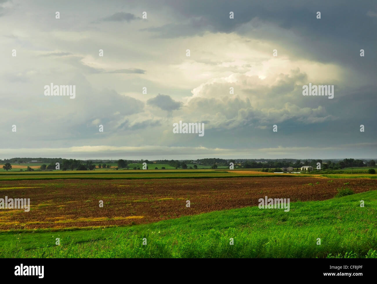 summer landscape with rainy weather Stock Photo - Alamy