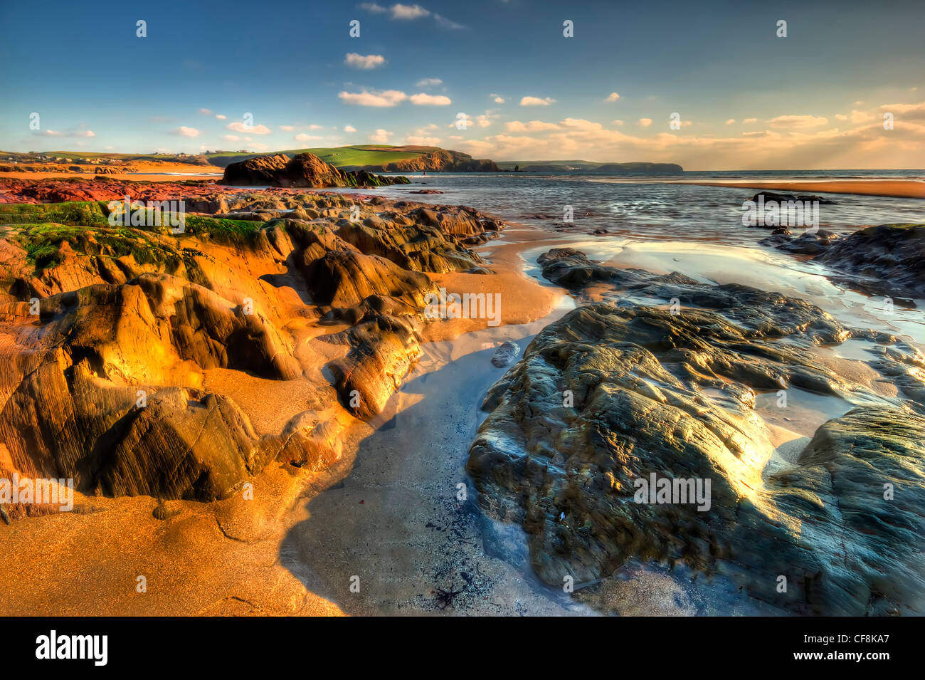 Bantham Bay Viewed from Bigbury Bay Stock Photo - Alamy