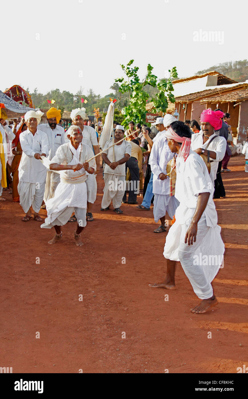 Traditional lathi game maharashtra india hi-res stock photography and ...