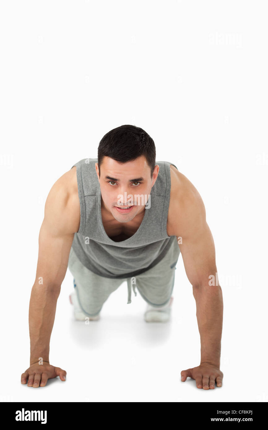 Man doing push ups Stock Photo - Alamy