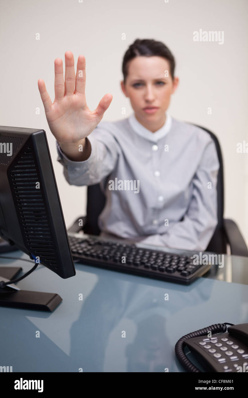 Hand signals woman hi-res stock photography and images - Alamy