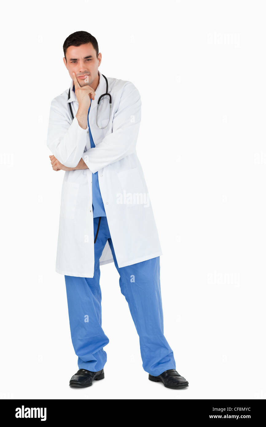 Portrait of a doubtful doctor Stock Photo - Alamy