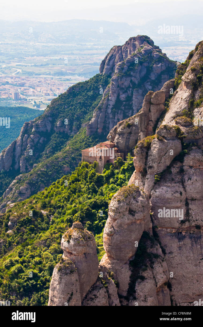 Spain, Europe, Montserrat, Mountain, Santa Cova, Holly cave, cave ...