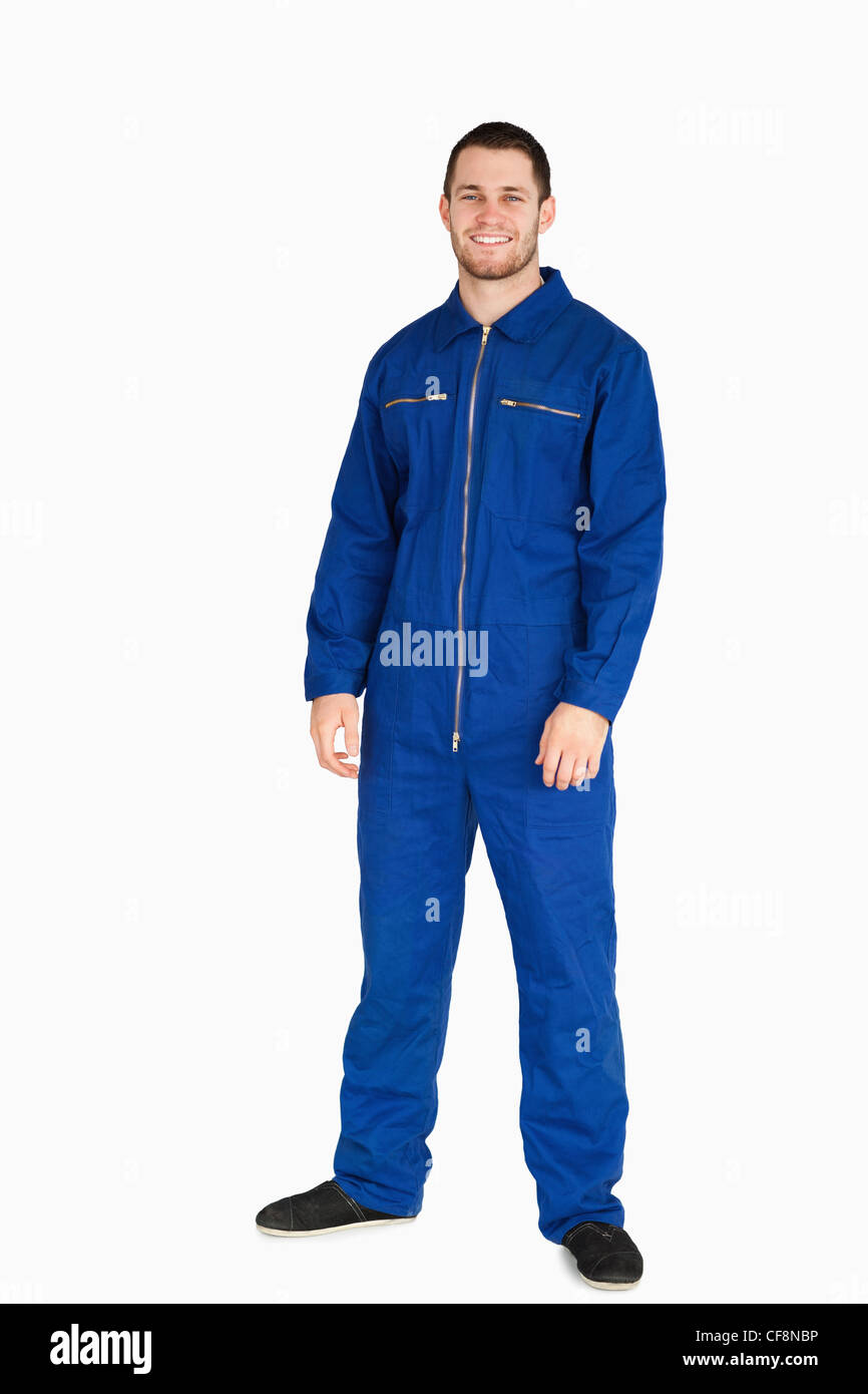 Man boiler suit smile hi-res stock photography and images - Alamy