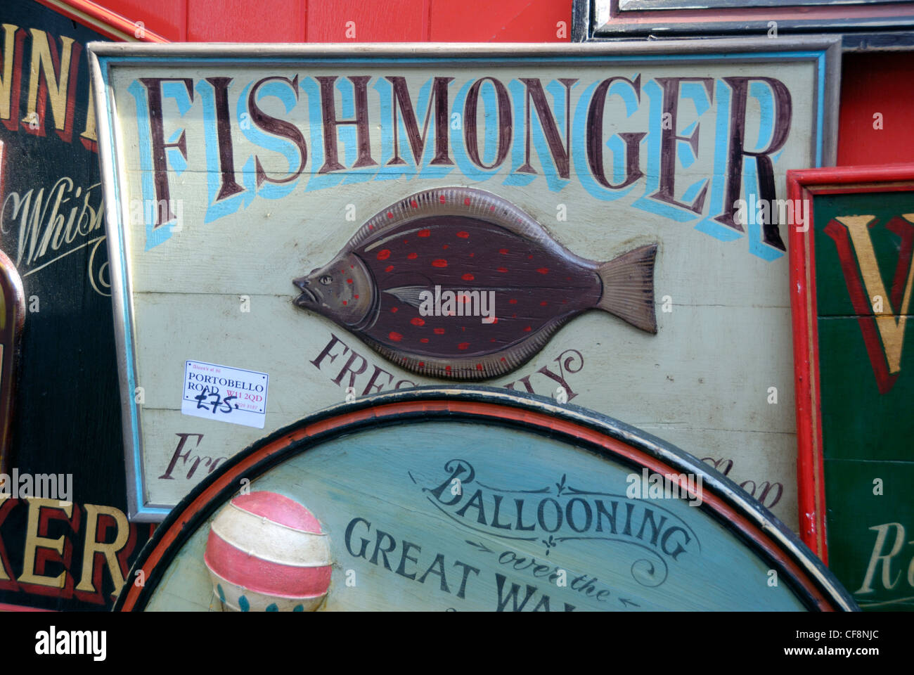 Antique ‘ Fishmonger ‘ sign Stock Photo - Alamy