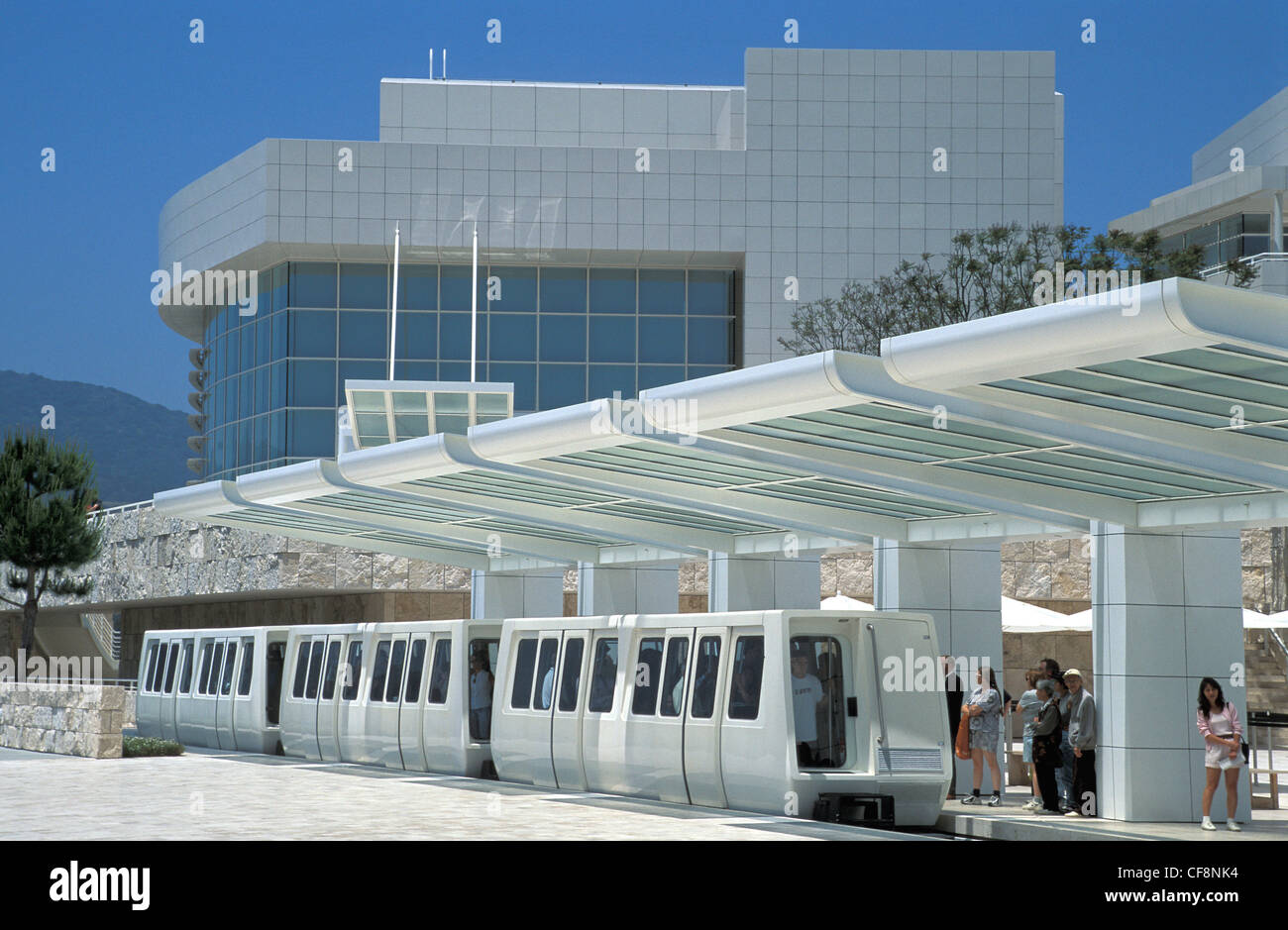 Tram, mass, transit, people, station, white, building, modern ...