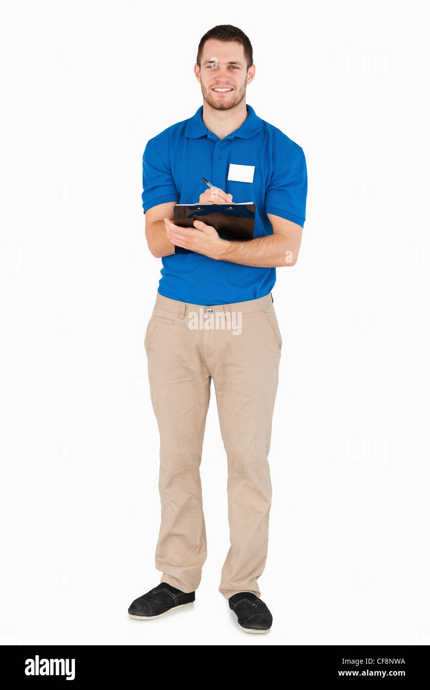 Man taking survey Cut Out Stock Images & Pictures - Alamy