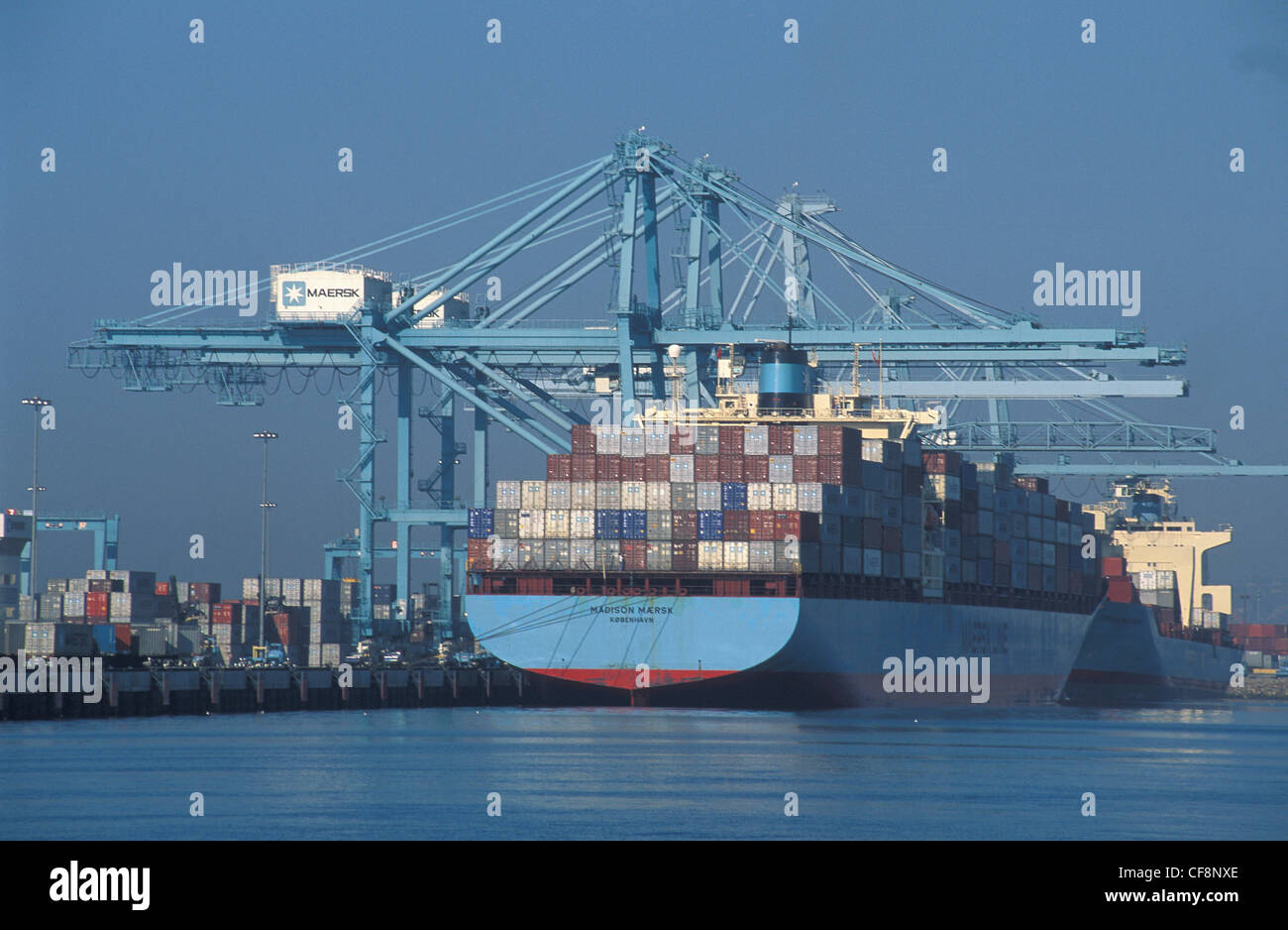 Container ship, Harbor, Long Beach, California, USA, United States ...