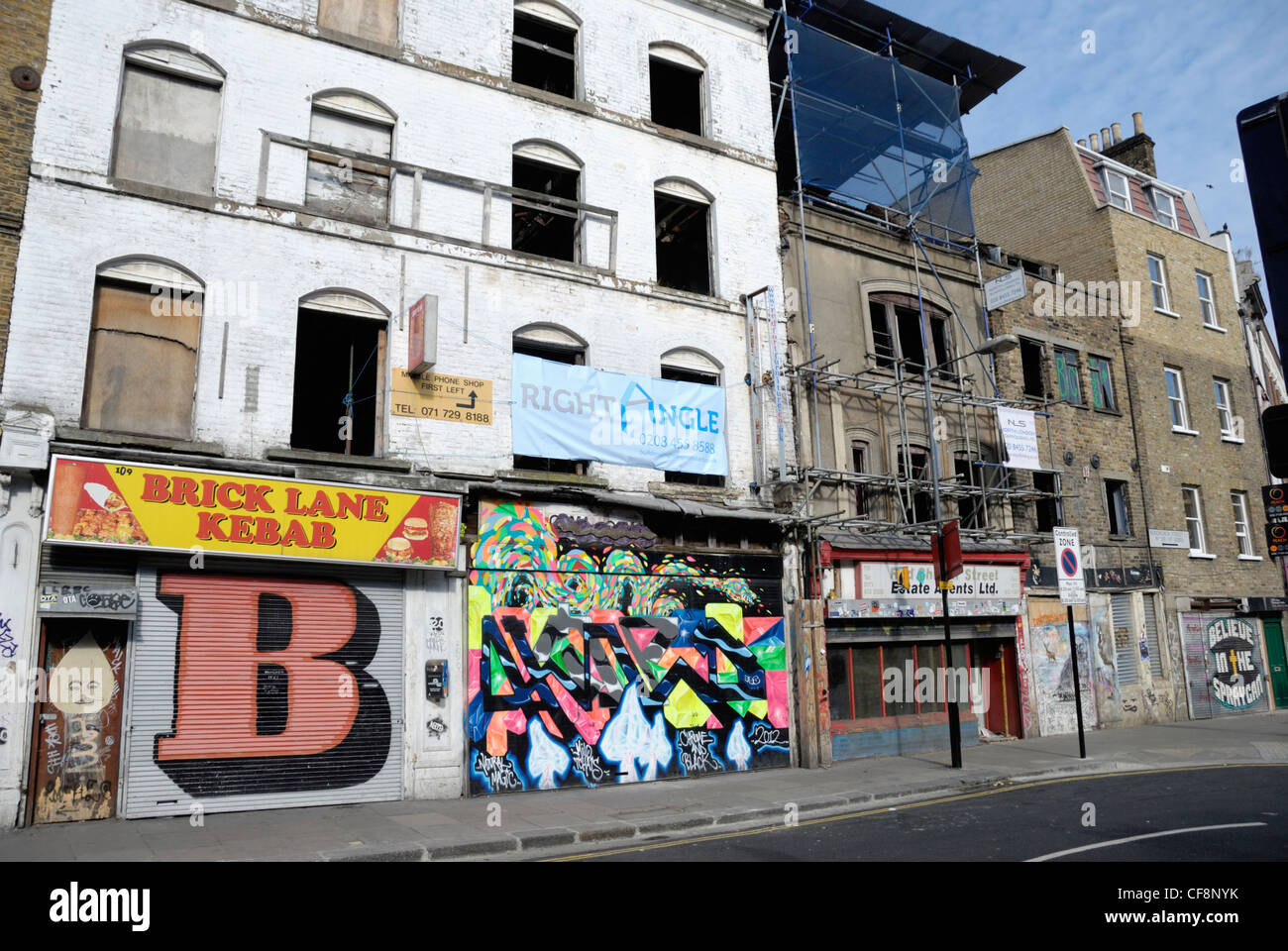 Redevelopment of buildings in Redchurch Street E2, London, England ...