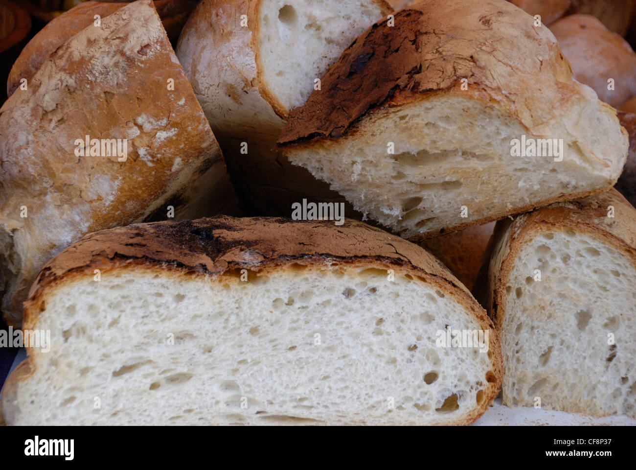 Pieces of bread Stock Photo - Alamy