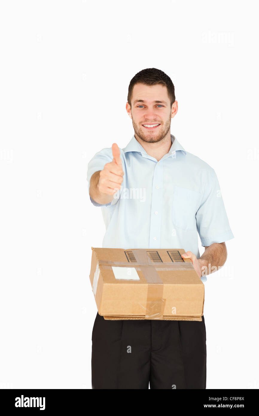 Postman handing over hi-res stock photography and images - Alamy