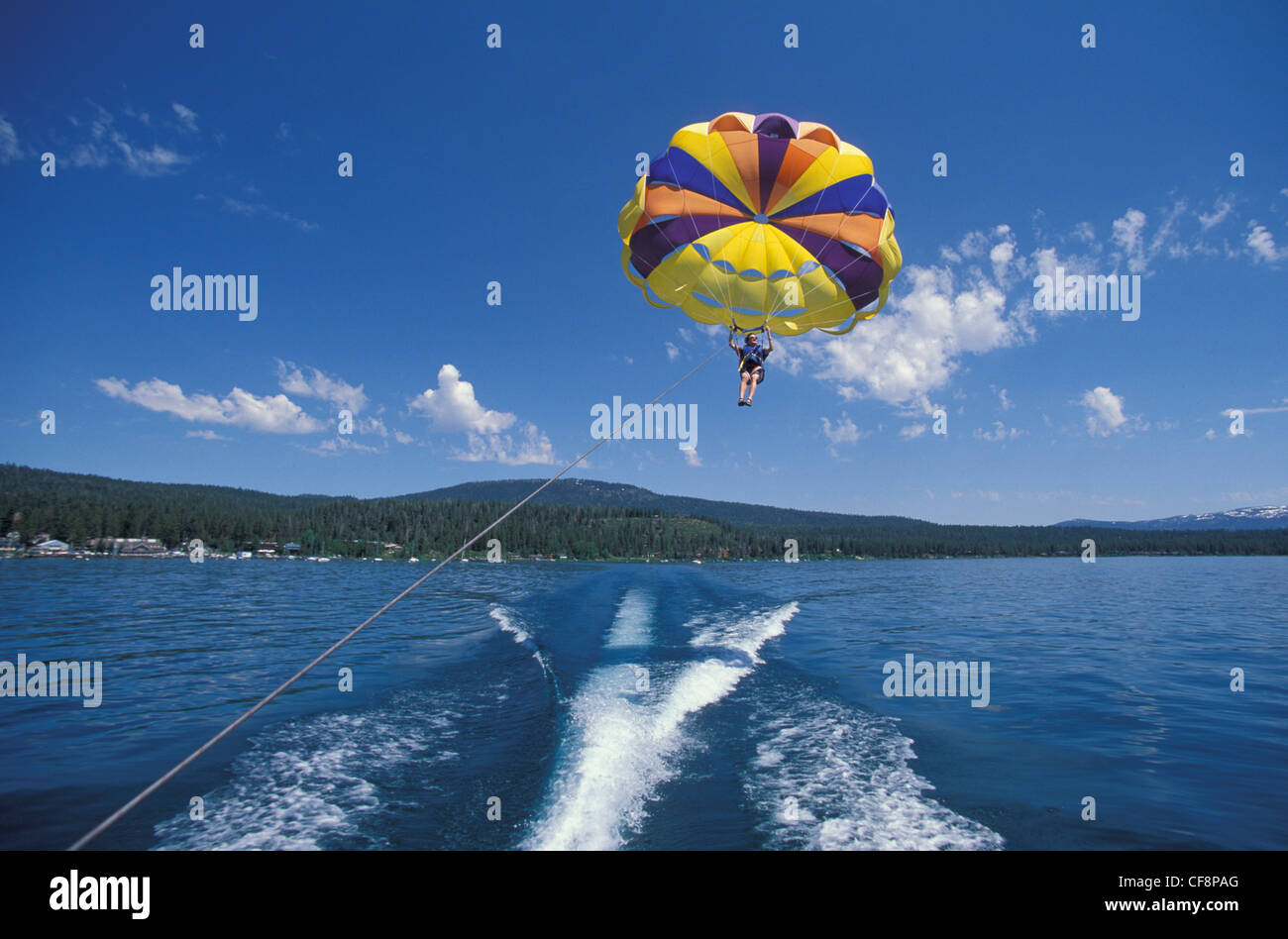 Parasailing, Lake Tahoe, California, USA, United States, America ...