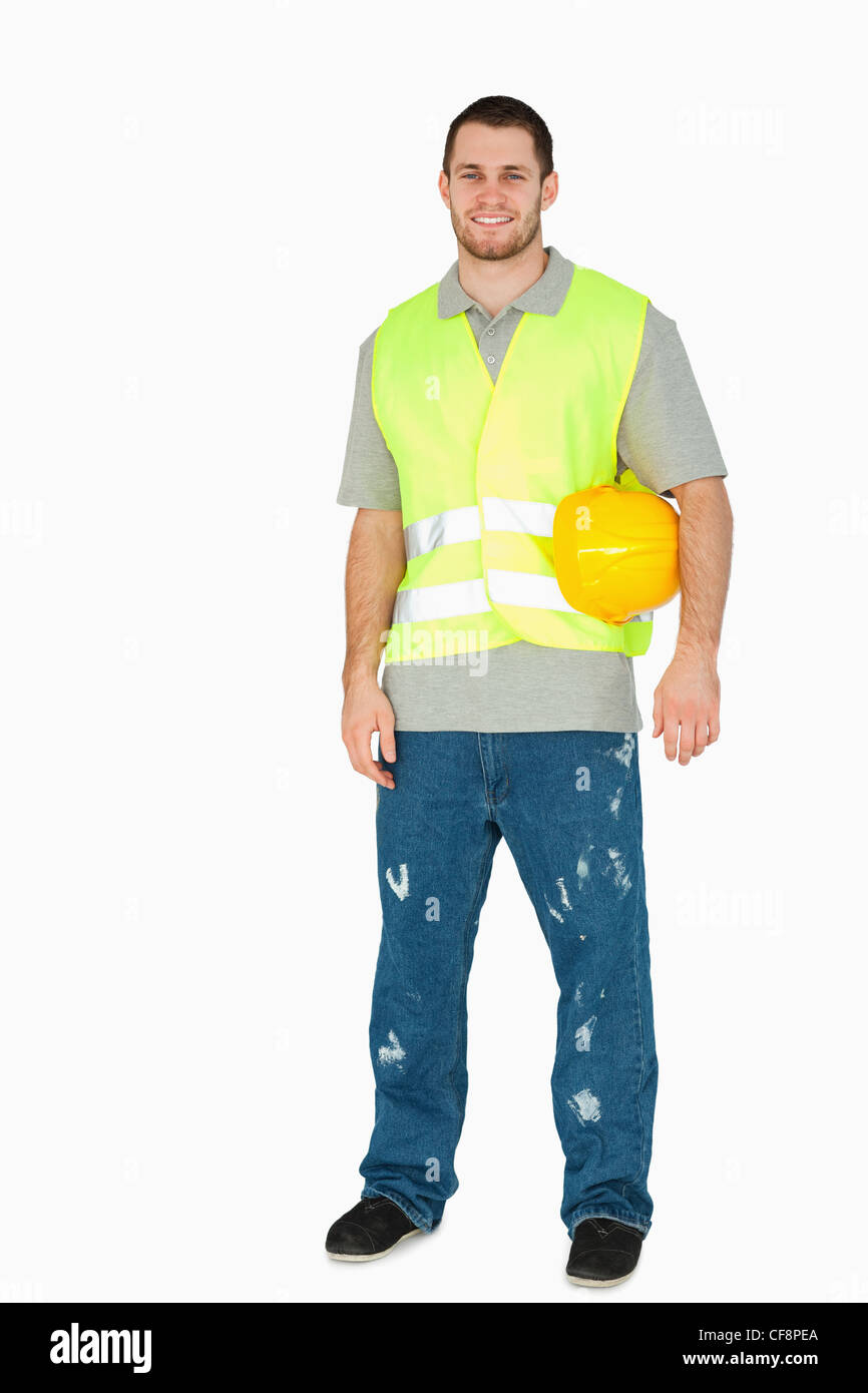 Construction worker attractive man Cut Out Stock Images & Pictures - Alamy
