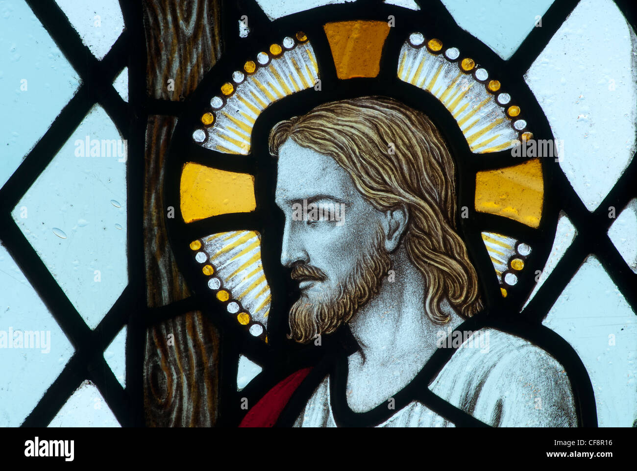 Jesus face stained glass hi-res stock photography and images - Alamy