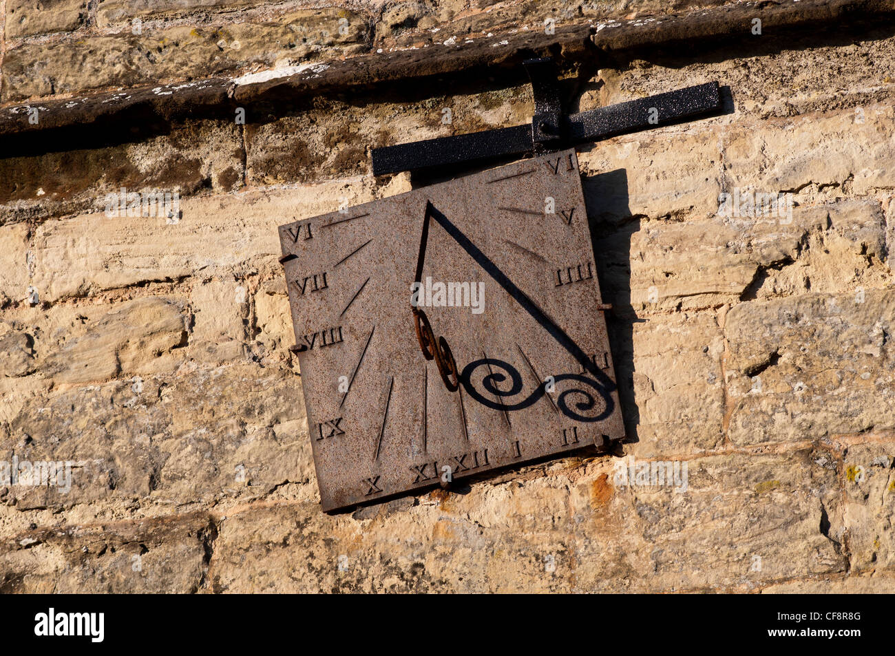 Sundial on St. James Church, Snitterfield, Warwickshire, UK Stock Photo ...