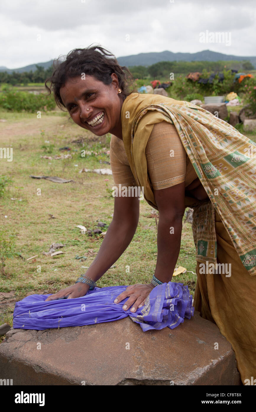 woman washing clothes Stock Photo - Alamy