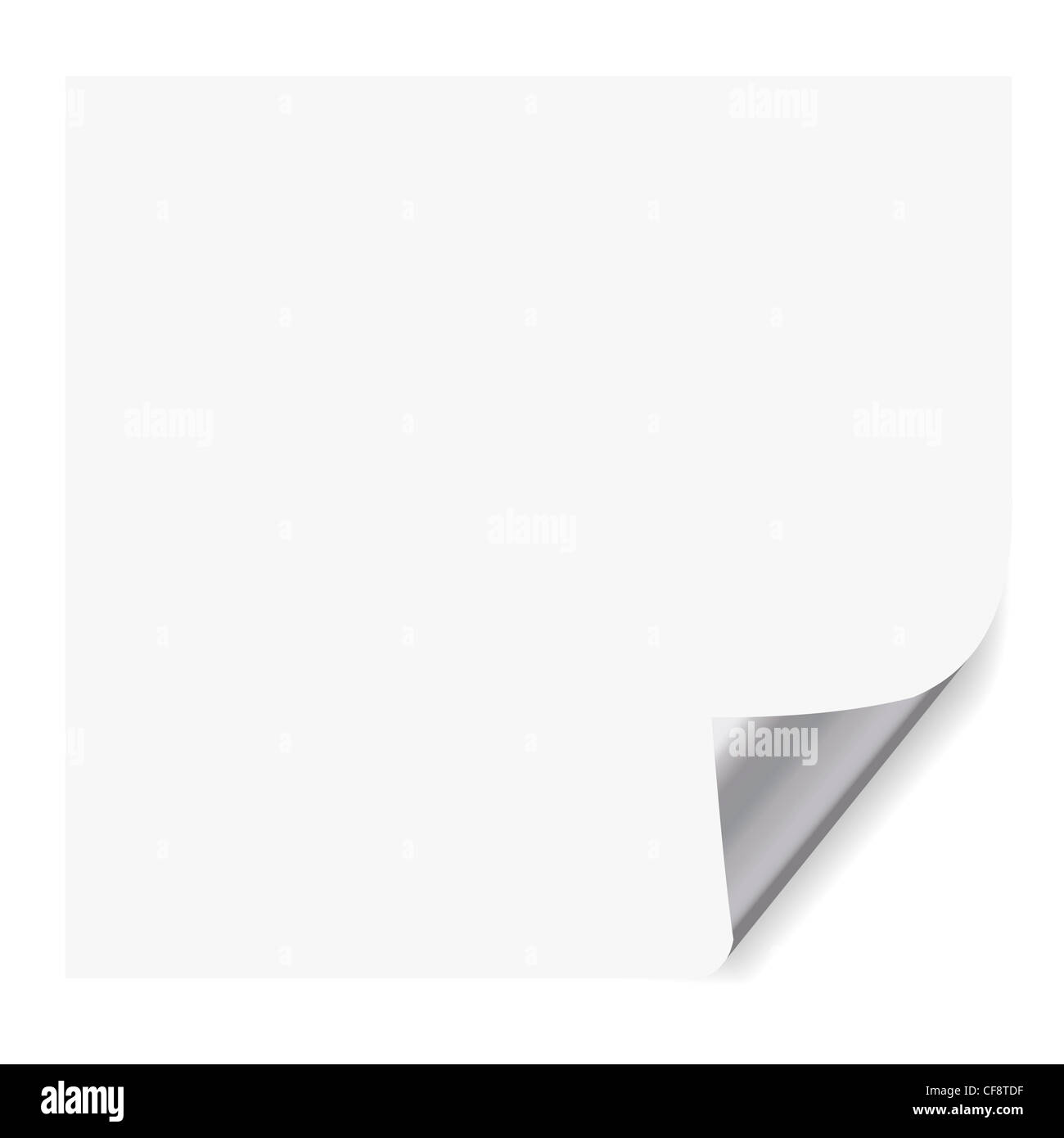 Folded corner paper Cut Out Stock Images & Pictures - Alamy
