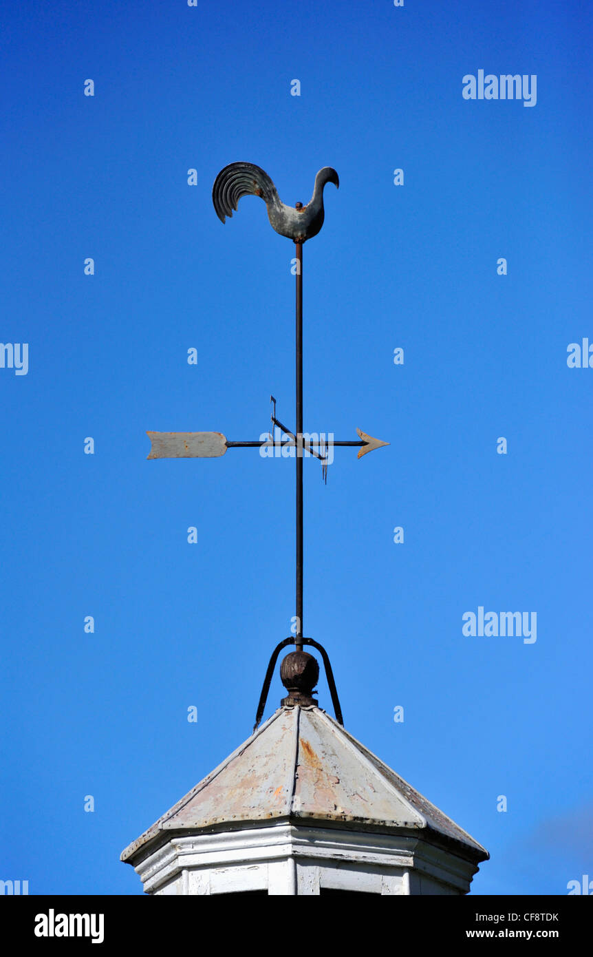 Cockerel weathervane on Gazebo. Glenshee Road, Braemar, Royal Deeside ...