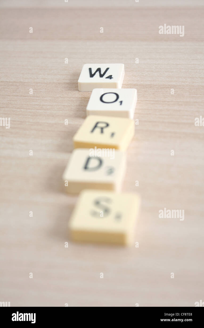 Letters spelling the word Words Stock Photo - Alamy