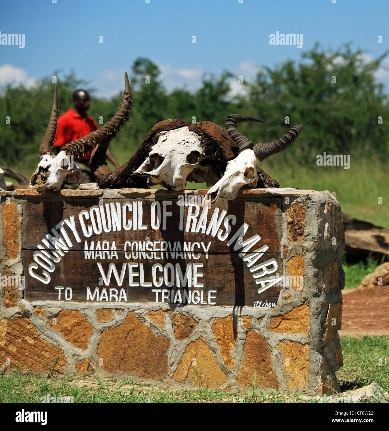 Welcome to the Mara Triangle sign in the Masai Mara National Reserve ...