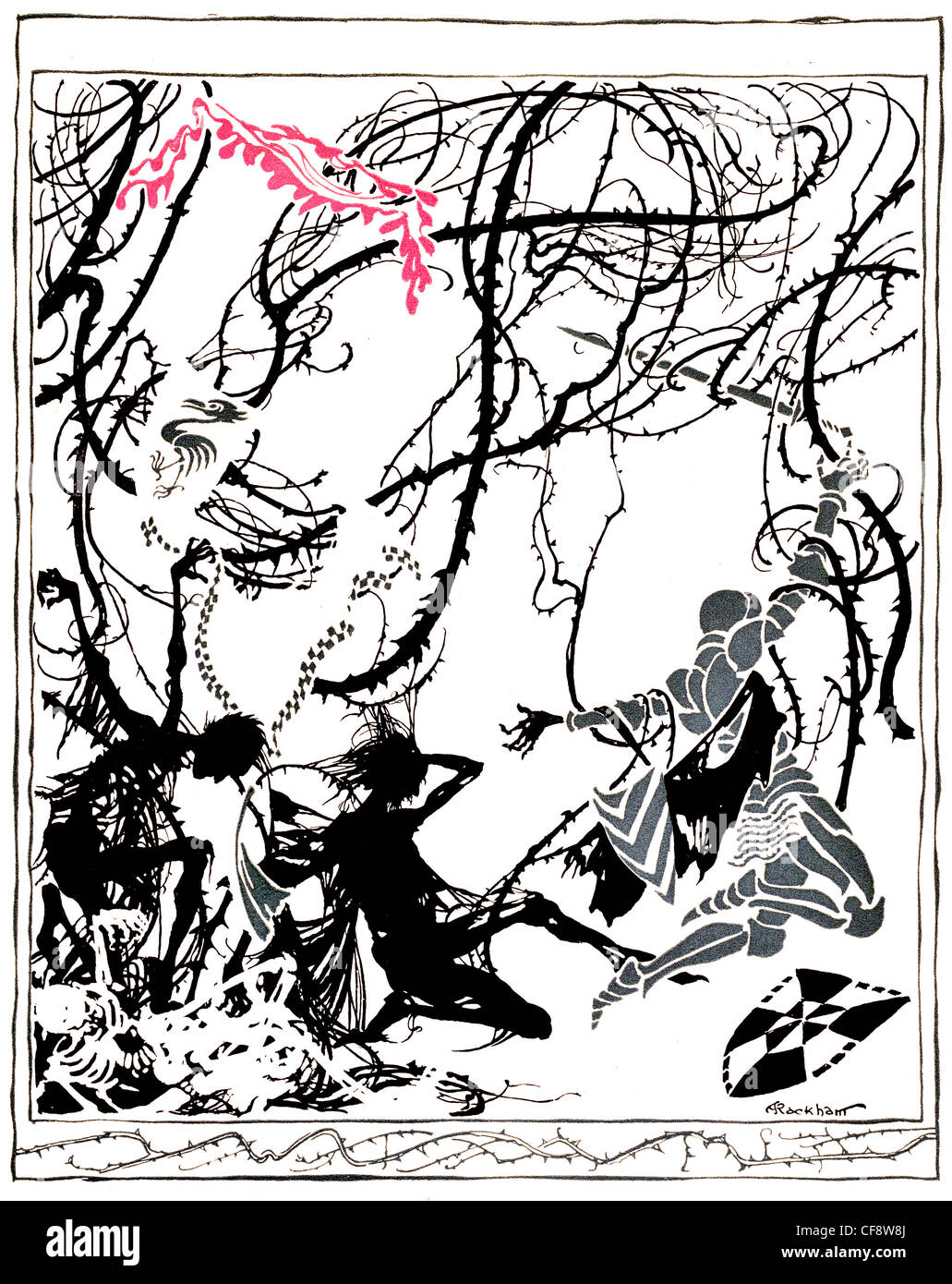 The Sleeping Beauty Arthur Rackham 1920 wicked fairy witch fairy ...