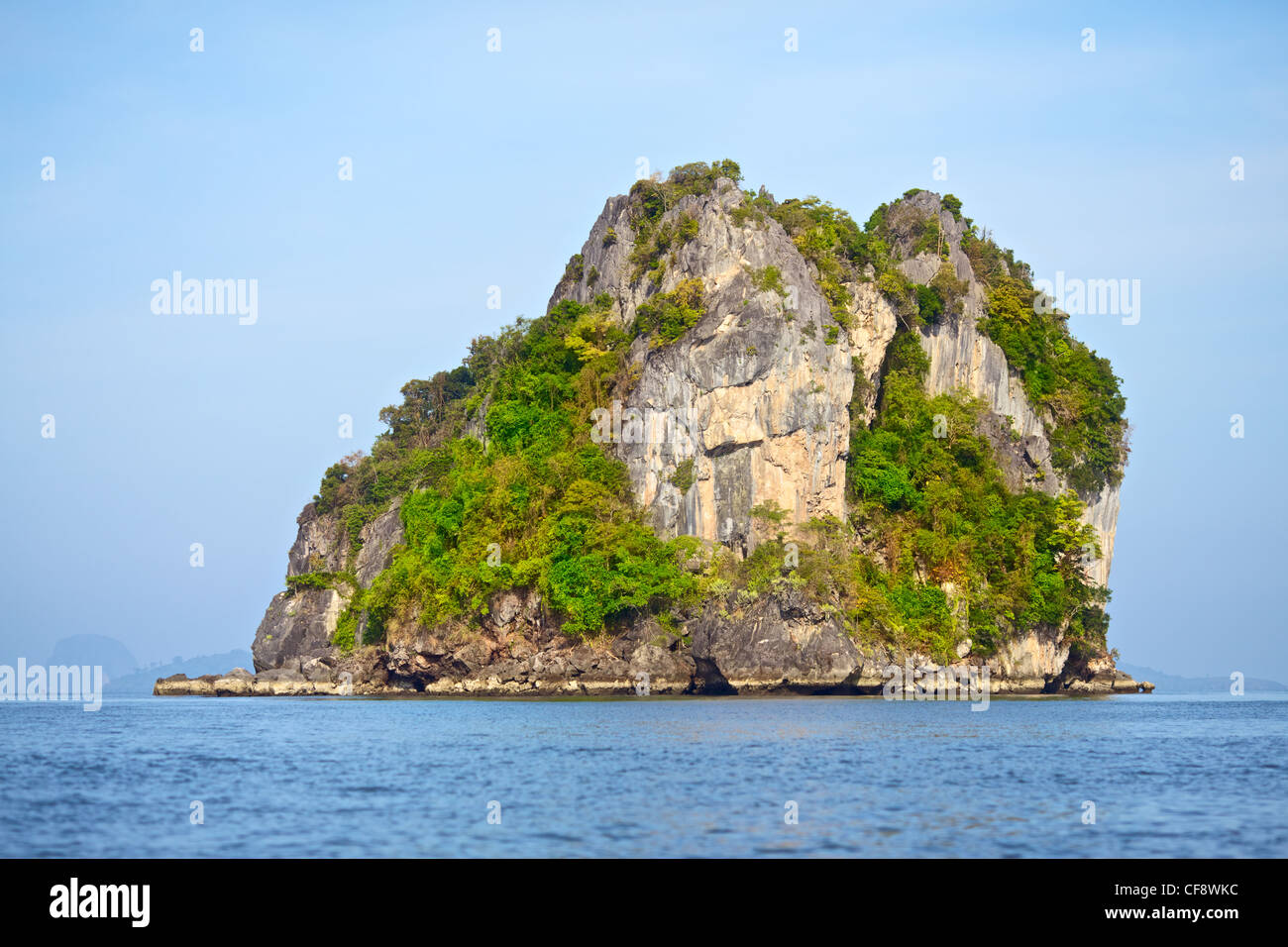 tall cliff with trees at Andaman Sea, Thailand Stock Photo - Alamy