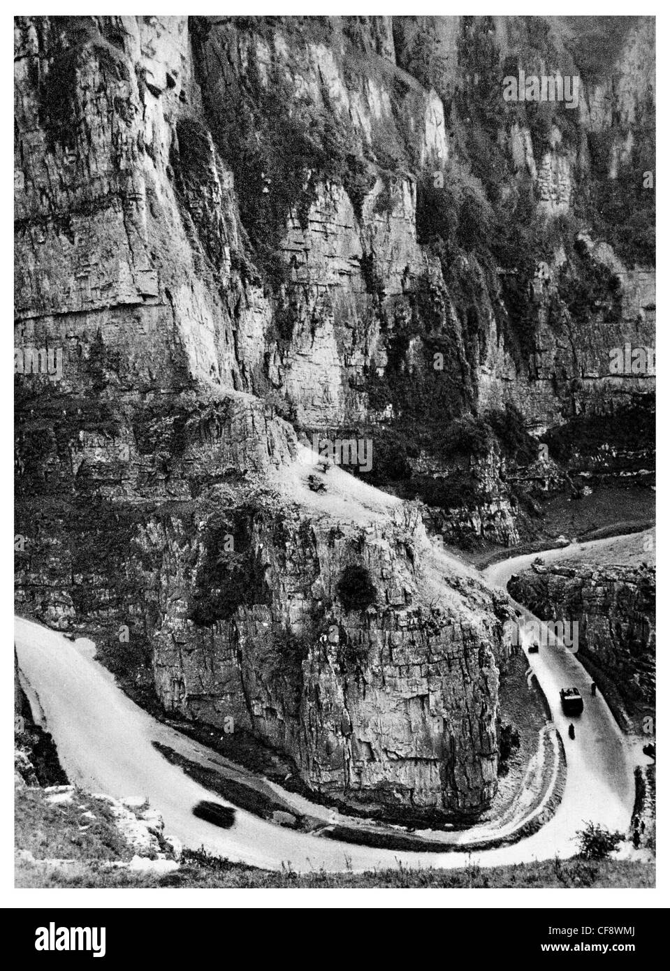 Cheddar Gorge limestone Horseshoe Bend Mendip Hills Cheddar Man Cheese ...