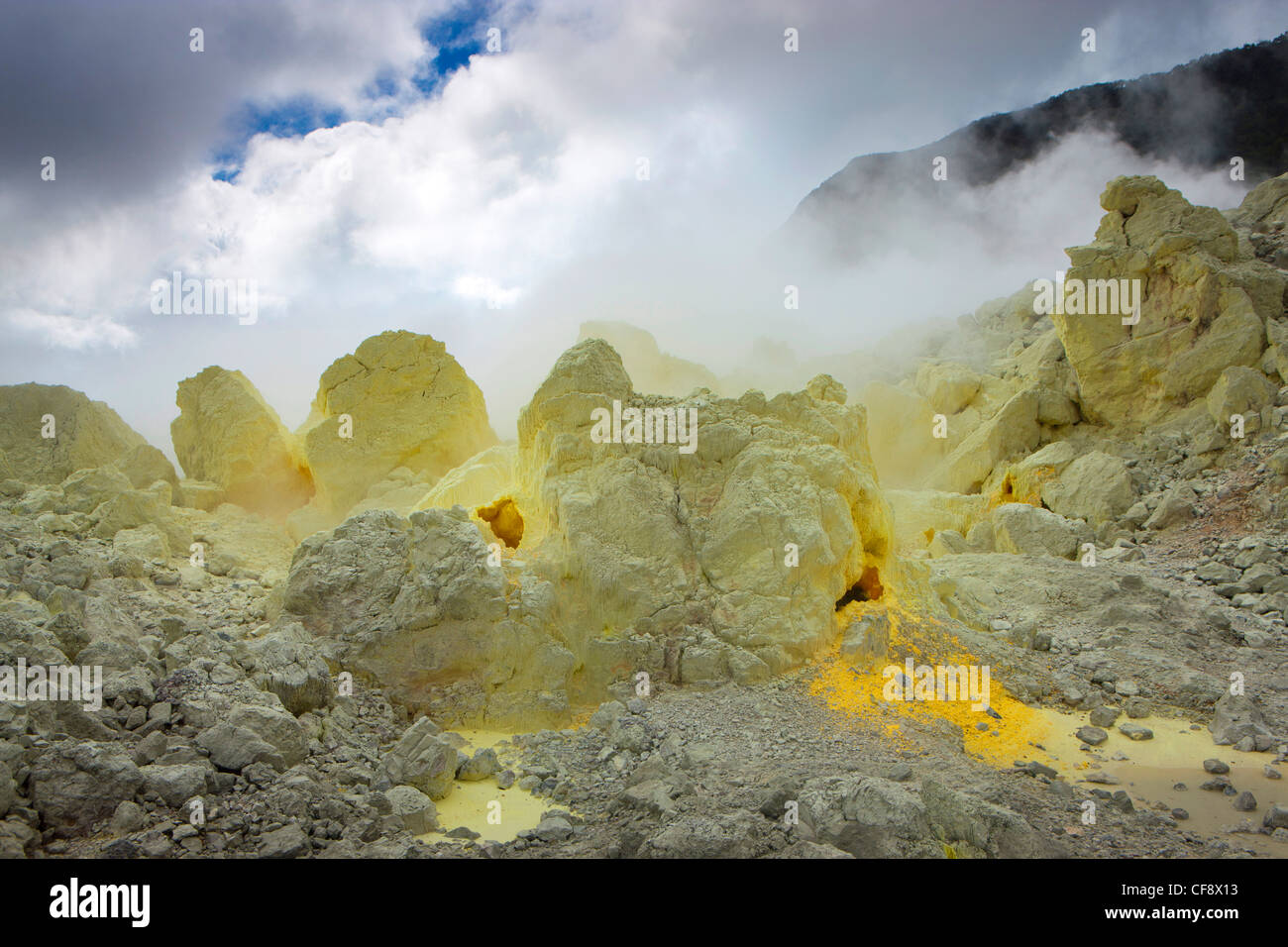 Papandayan, Indonesia, Asia, Java, volcano area, volcano, volcanism ...