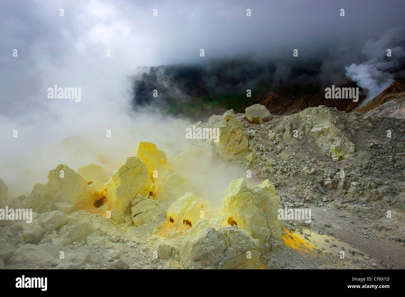 Papandayan, Indonesia, Asia, Java, volcano area, volcano, volcanism ...