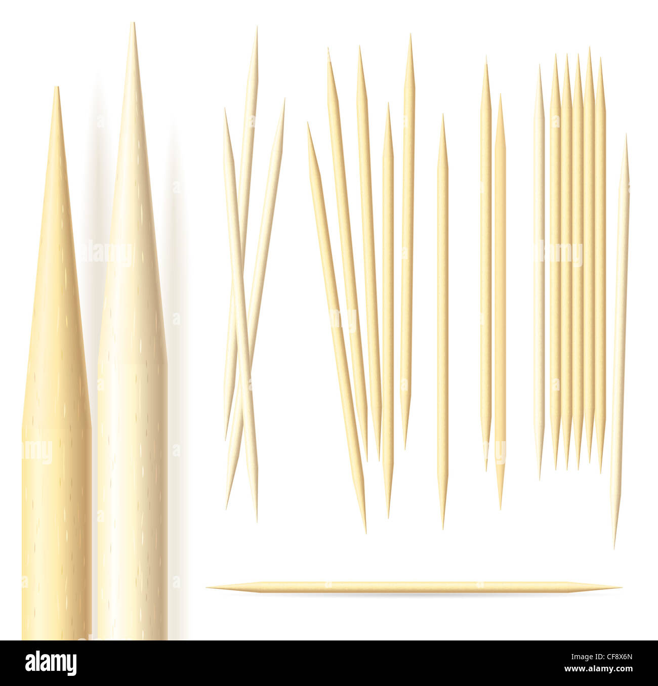 Toothpicks illustration on a white background Stock Photo - Alamy Toothpicks illustration on a white background Stock Photo - Alamy