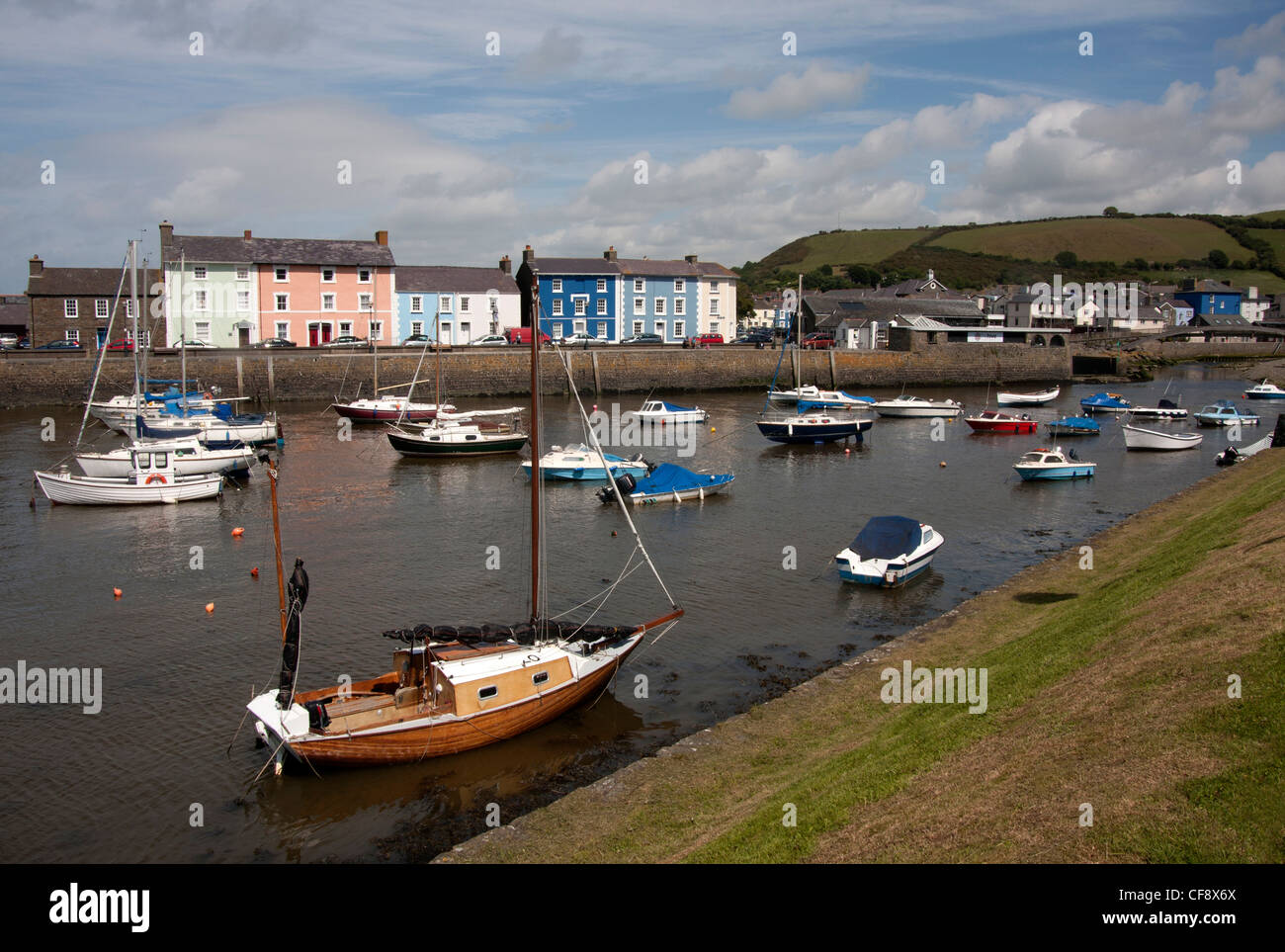 Aberaeron is a seaside resort town, the estuary of the River Aeron ...