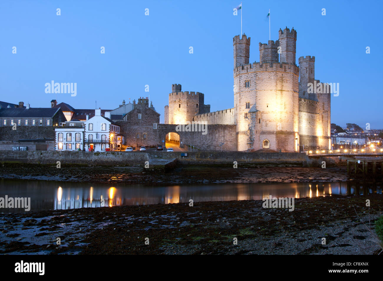 Caernarfon Castle is a medieval building in Gwynedd Stock Photo - Alamy