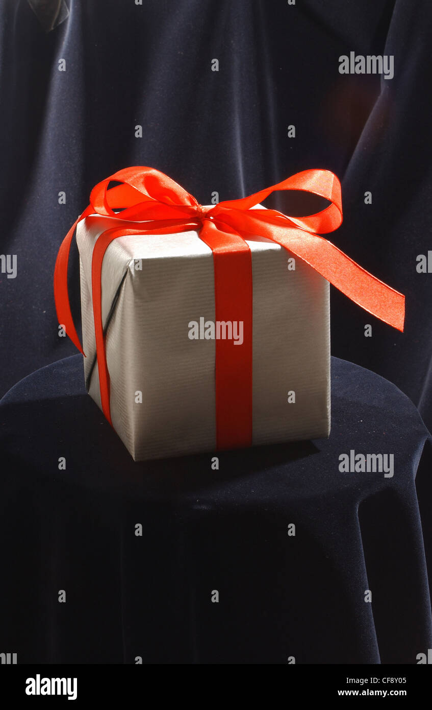 Present, lid, open, light, parcel, box, Christmas, silver, Silver, gift ...