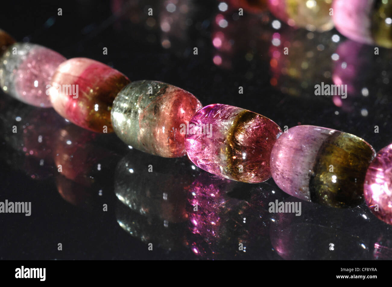 Precious stone, jewellery, Tourmaline, water melons-Tourmaline, chain ...