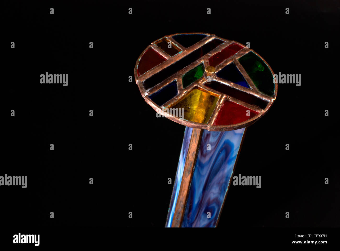 Handcrafted crystal kaleidoscope isolated on black Stock Photo - Alamy