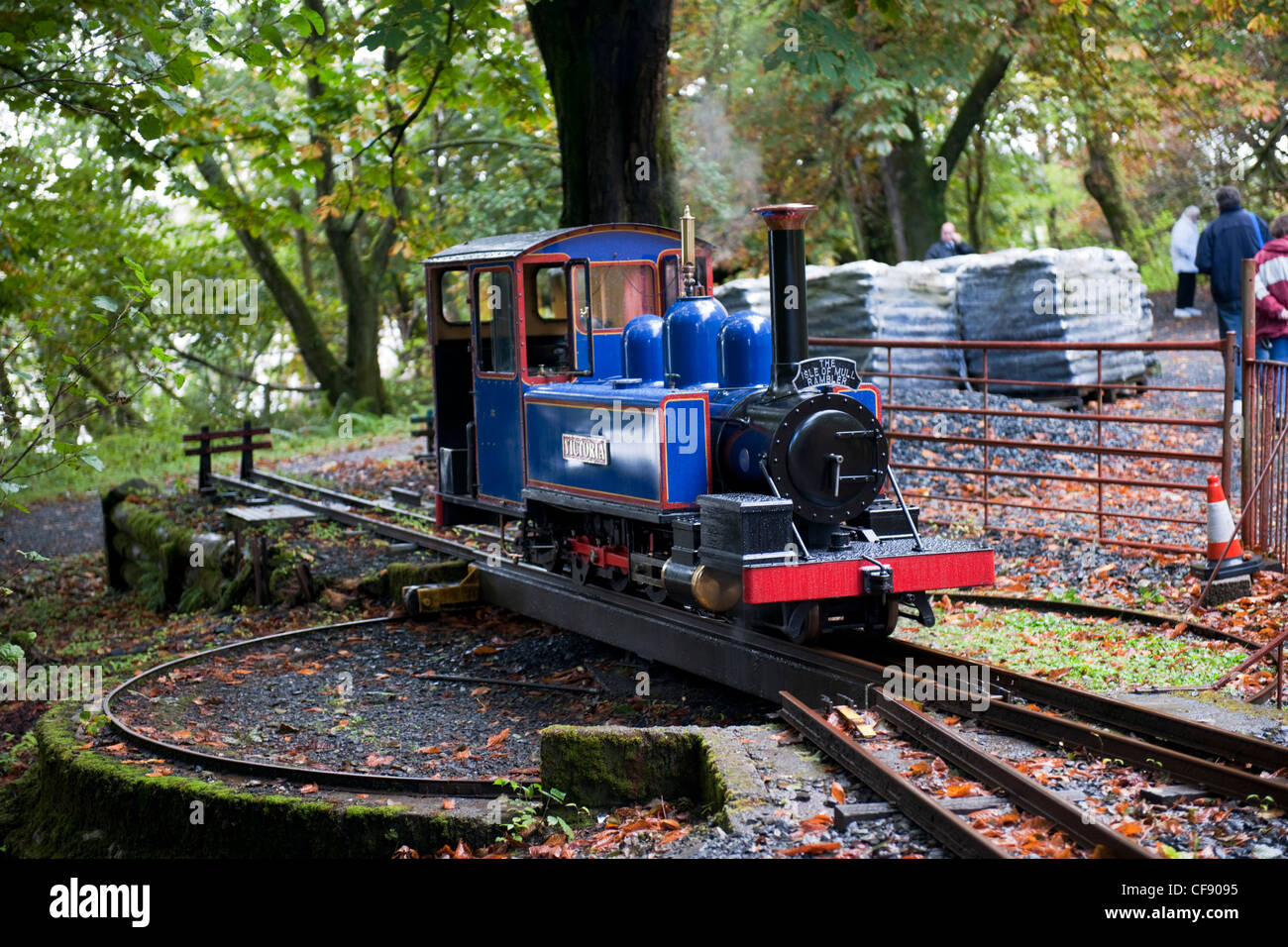 Narrow Gauge Railway Track In Outdoor Park In The Uk Stock