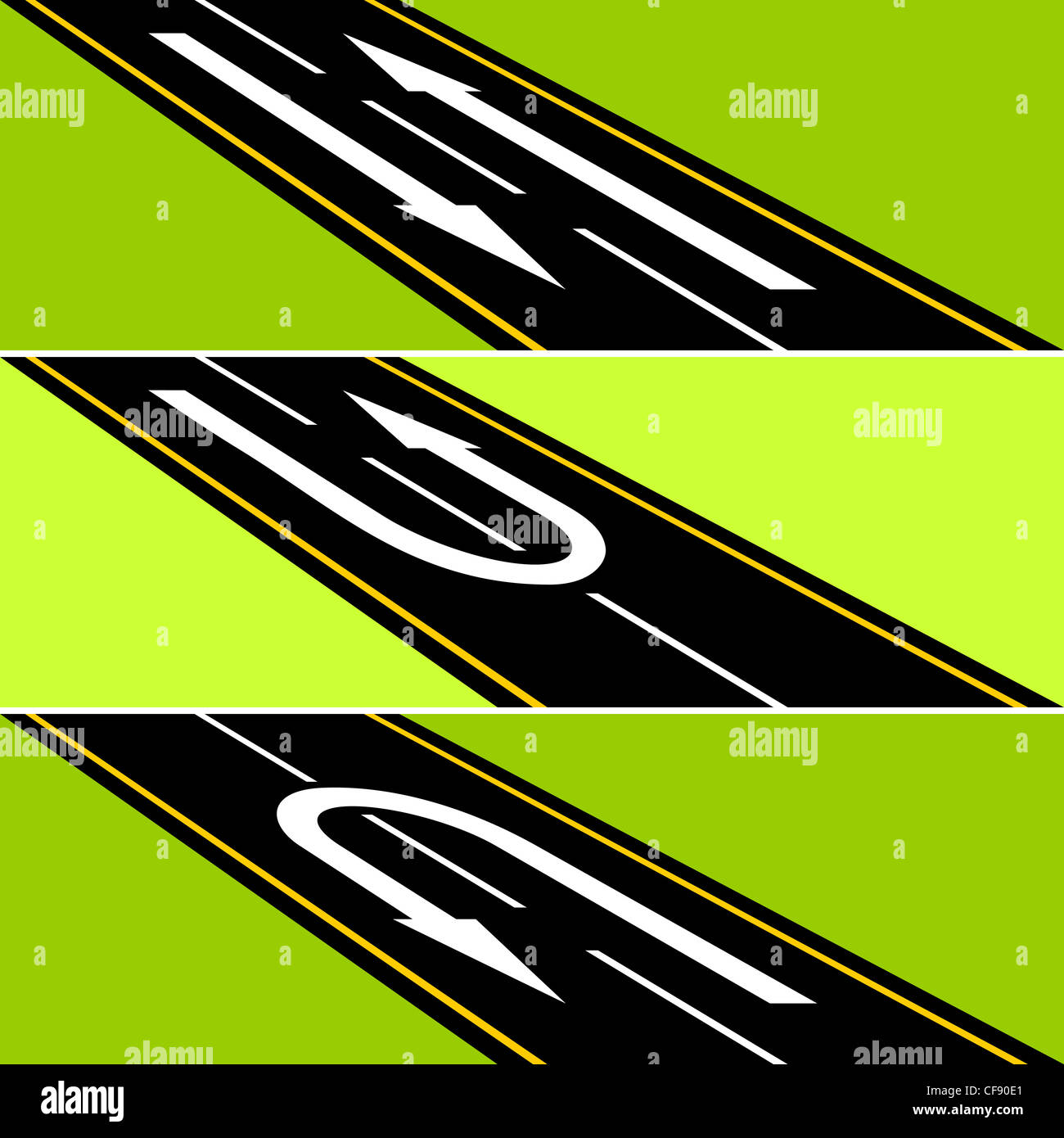 Pointers on highway Stock Photo - Alamy