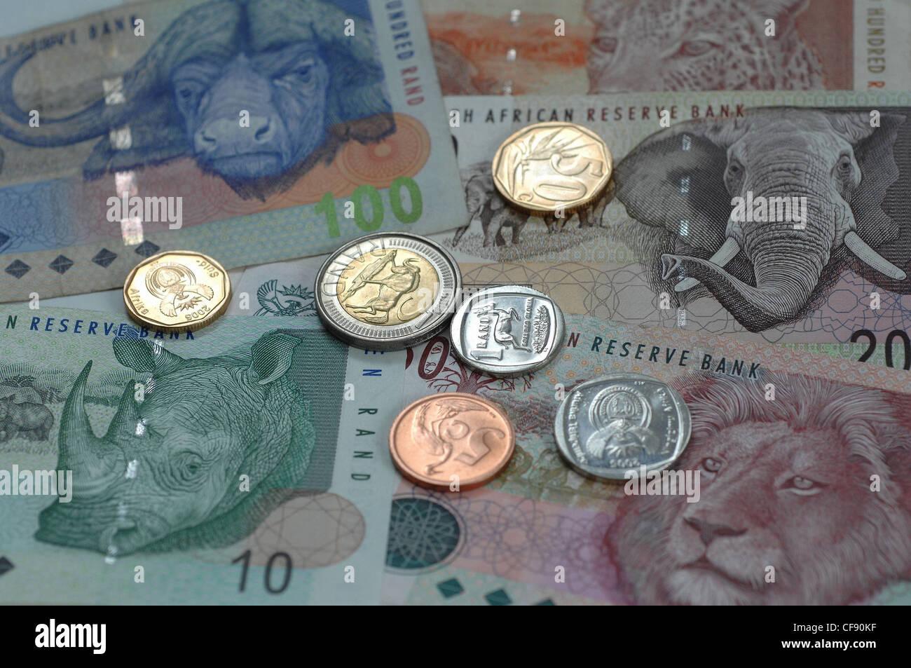 Money, notes, coins, colorful, currency, South Africa, South African ...