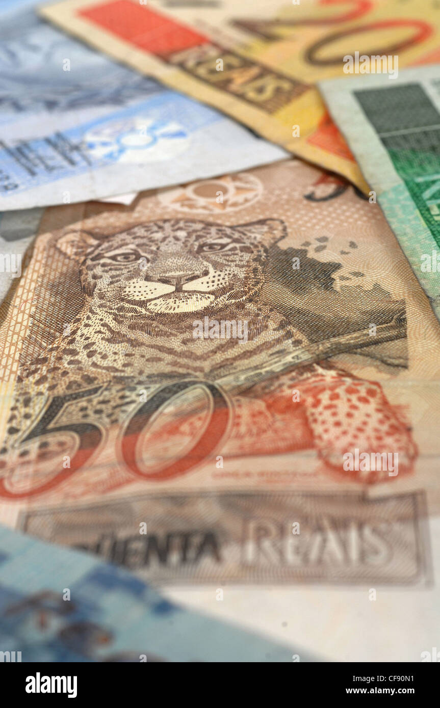 Money, notes, coins, colorful, Real, Cruzeiro, currency, Reais, Brazil ...