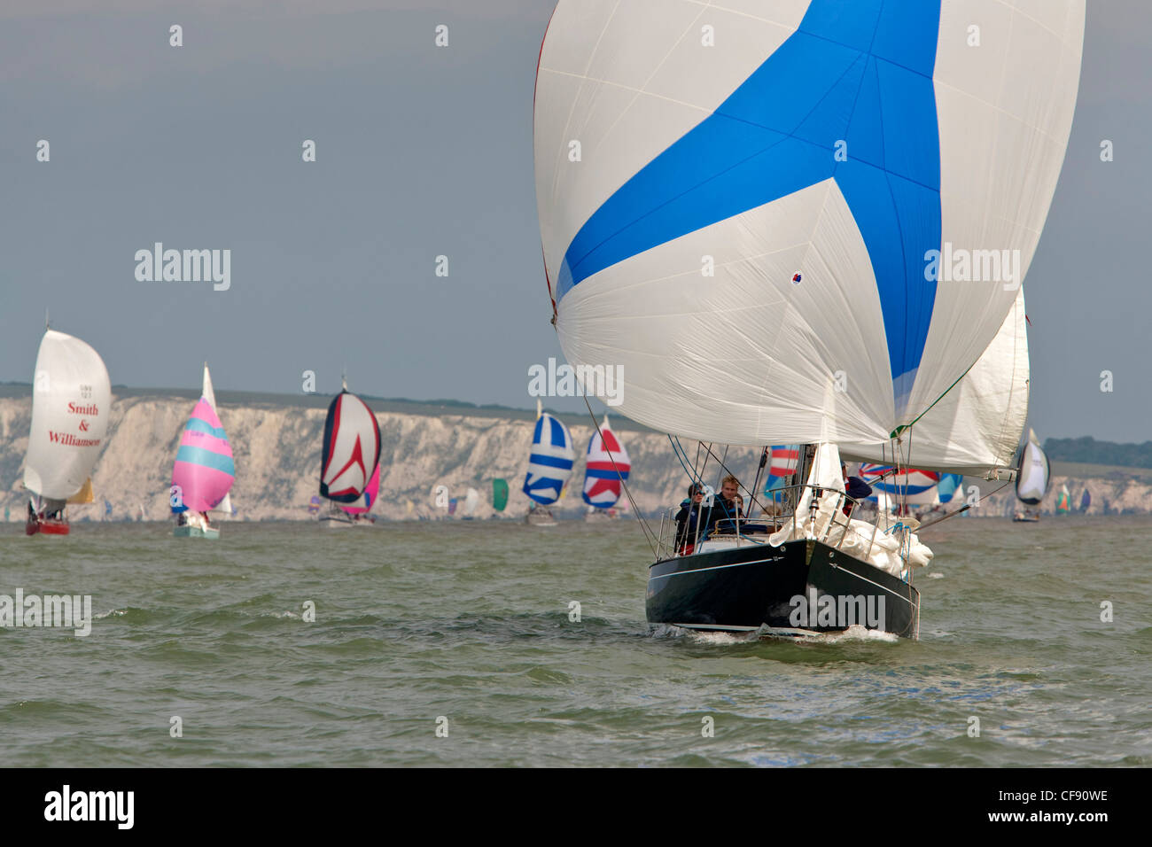 Round the Island Race Stock Photo - Alamy