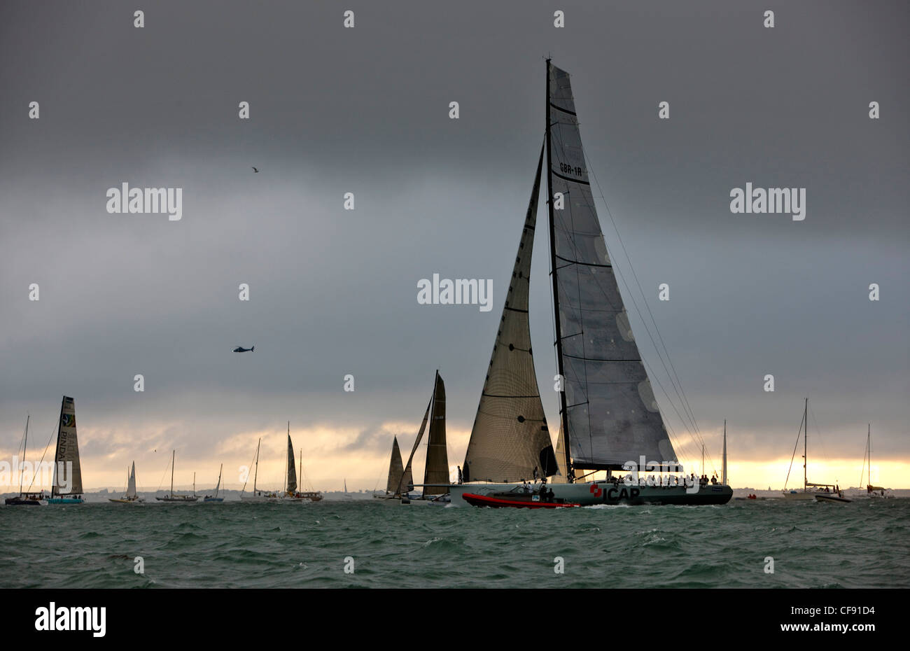 Round the Island Race Stock Photo - Alamy