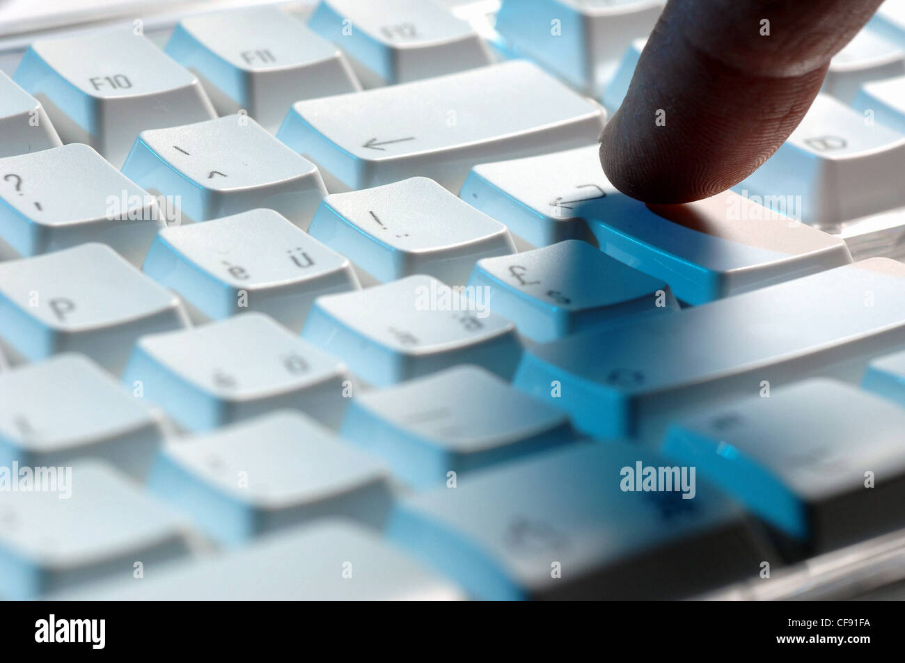 Detail, macro, photography, finger, computer, keyboard Stock Photo - Alamy