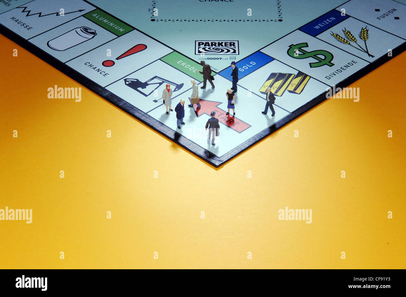 Monopoly, yellow, blue, figures, dollar, play, game, play, money, start ...