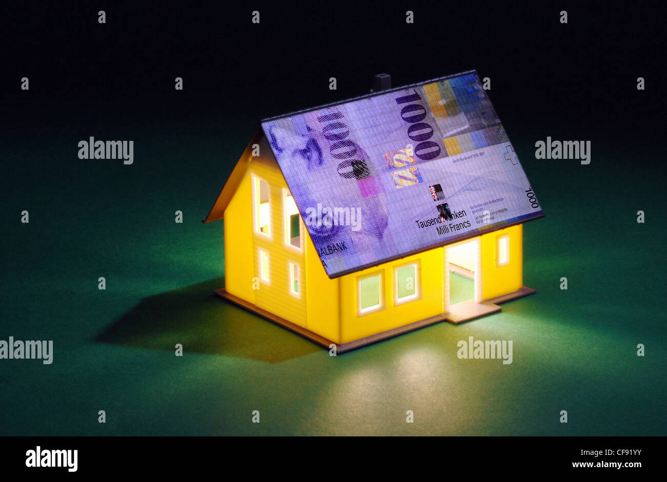 House, Home, real estates, model, thousand francs, note Note, money ...