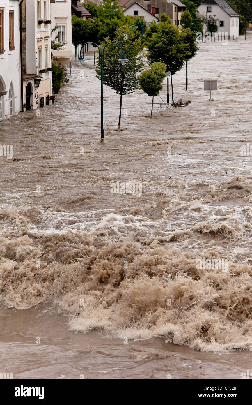 flooding during high water after heavy rain Stock Photo - Alamy