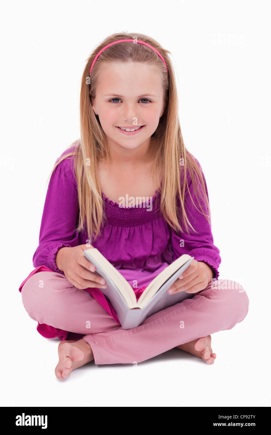 School girl learning book Cut Out Stock Images & Pictures - Alamy
