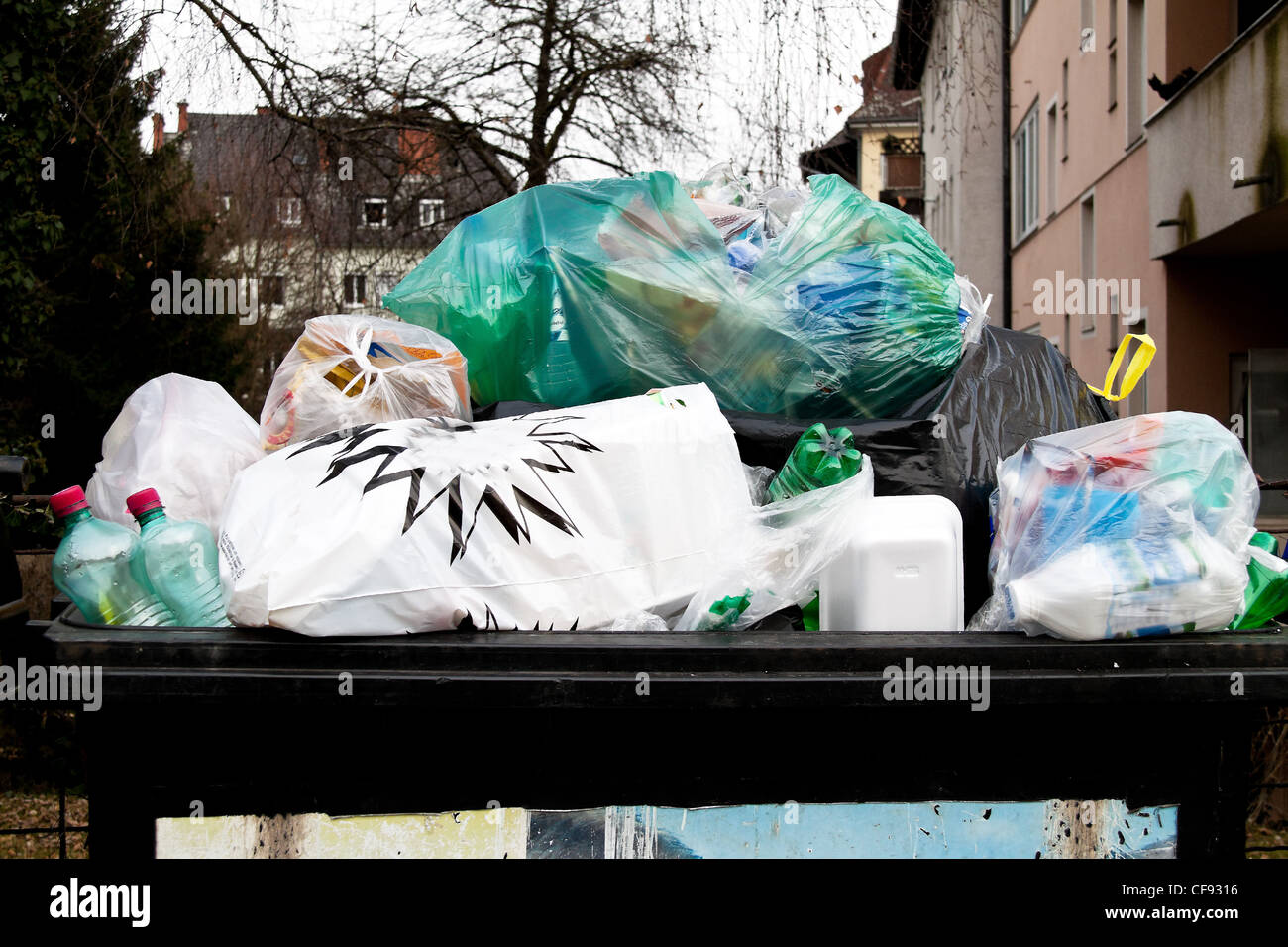 a garbage collection point for plastic waste separation Stock Photo - Alamy