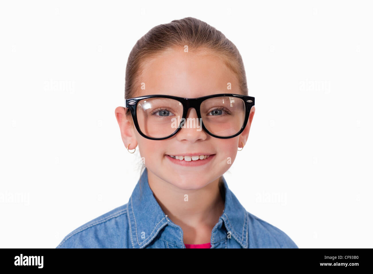 Standing girl wearing glasses hi-res stock photography and images - Alamy