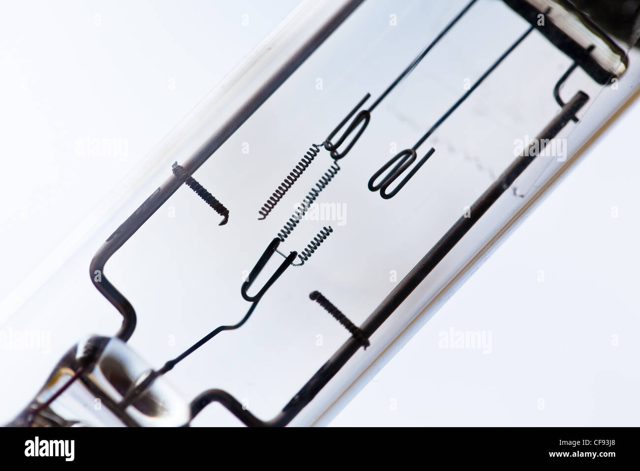 defective light bulb filament with torn. crisis in energy supply Stock ...