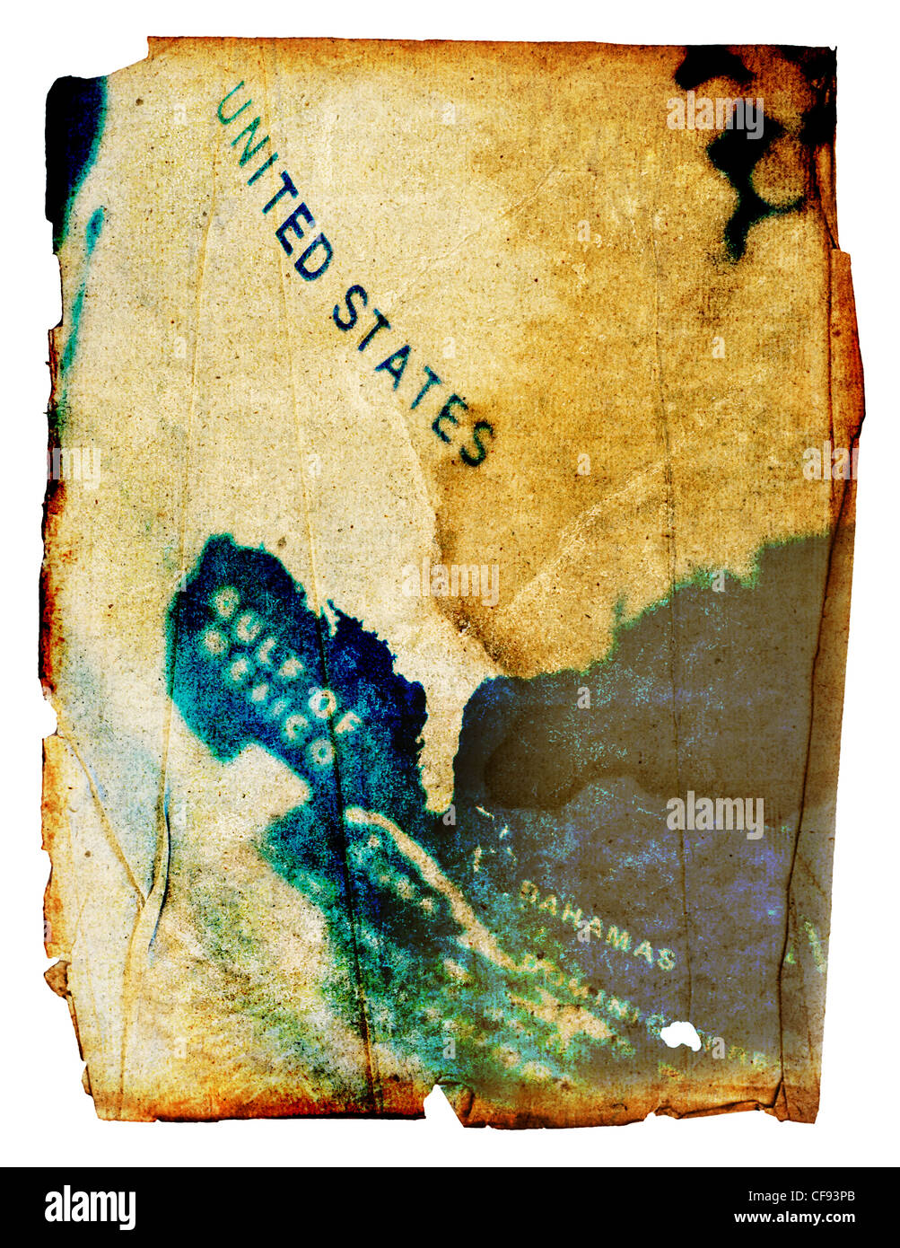 Torn Ripped Old Map Background High Resolution Stock Photography and ...